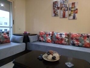 Apartamento, 2 quartos, para fumantes, sacada | Sala de estar