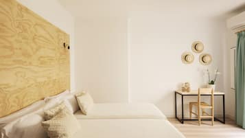 Quarto duplo superior, terraço | Frigobar, cofres nos quartos, individualmente decorados