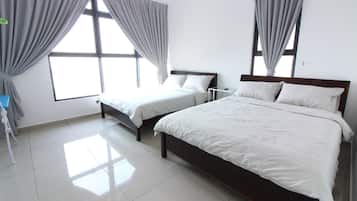 Apartamento, 1 quarto | Cortinas blackout, ferros/tábuas de passar roupa, Wi-Fi de cortesia