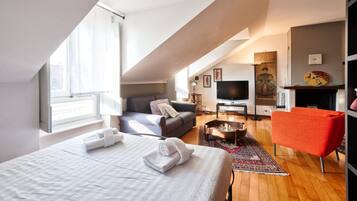 Estúdio | Wi-fi grátis, roupa de cama fornecida