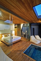 Vila superior, 1 quarto, vista para o oceano, ao lado da praia | Roupas de cama premium, edredons de pluma, cofres nos quartos