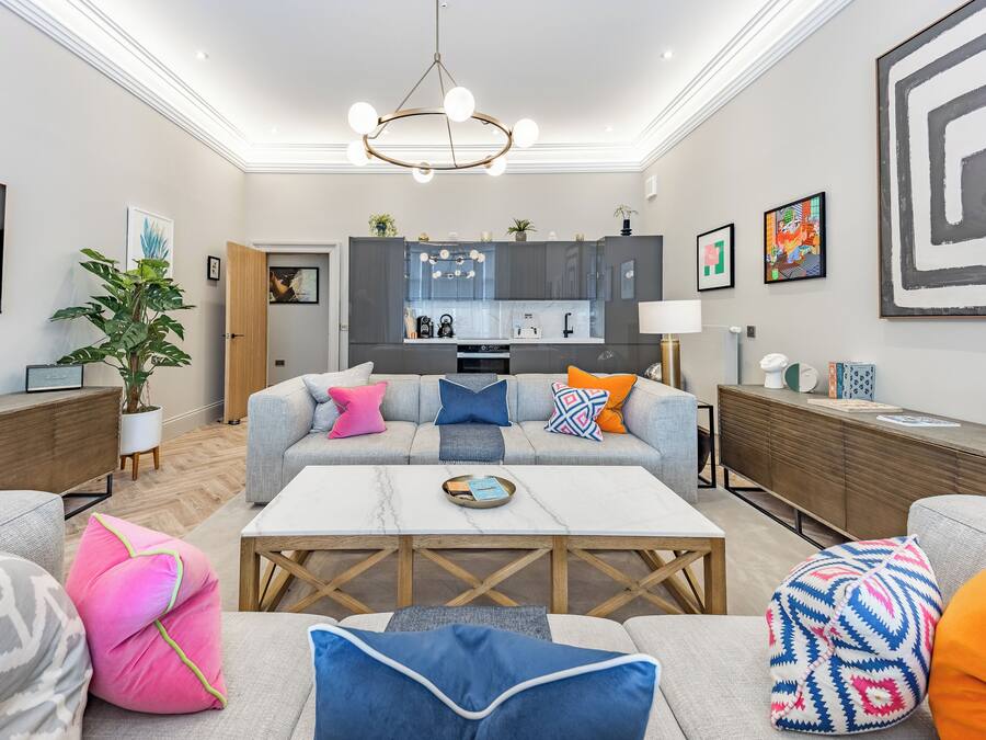 Apartamento luxo | Área de estar | Smart TV