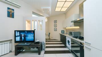 One bedroom. Luxe. 29.Kreschatyk str. Centre - 2139 | Roupa de alta qualidade, edredões de penas, ferro/tábua de engomar