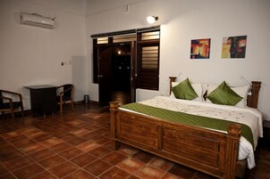 Quarto casal, 1 cama King, vista para o jardim | Roupas de cama de algodão egípcio, roupas de cama premium