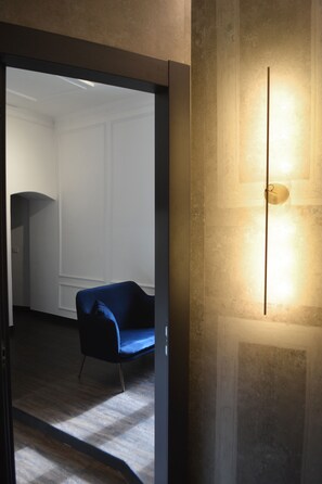 Apartamento Design, 1 quarto | Sala de estar | Smart TV, Netflix, serviços de streaming 