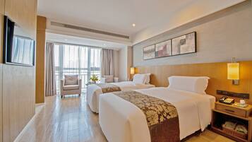 Quarto Twin Deluxe | Secretária, secretária adequada para computadores portáteis