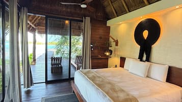 Bungalow Deluxe, vista para a lagoa | Roupa de cama fornecida