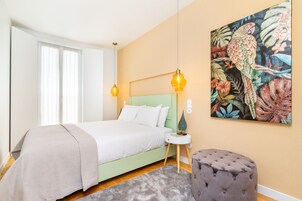 Apartamento, 1 quarto, não fumadores | 1 quarto, ferro/tábua de engomar, Wi-fi grátis, roupa de cama fornecida 