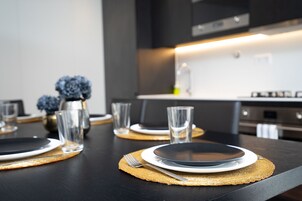 Apartamento, 3 quartos, não fumadores | Cozinha privada | Um frigorífico/congelador grande, uma placa de cozinha 