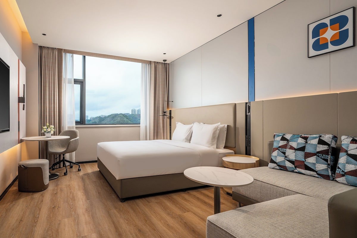 Roupas de cama premium, edredons de pluma, escrivaninha