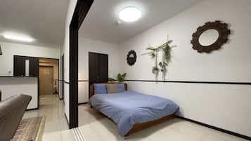 Apartamento Deluxe, 1 quarto | Roupa de cama fornecida