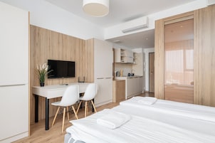 Suíte estúdio | Wi-Fi de cortesia, roupa de cama