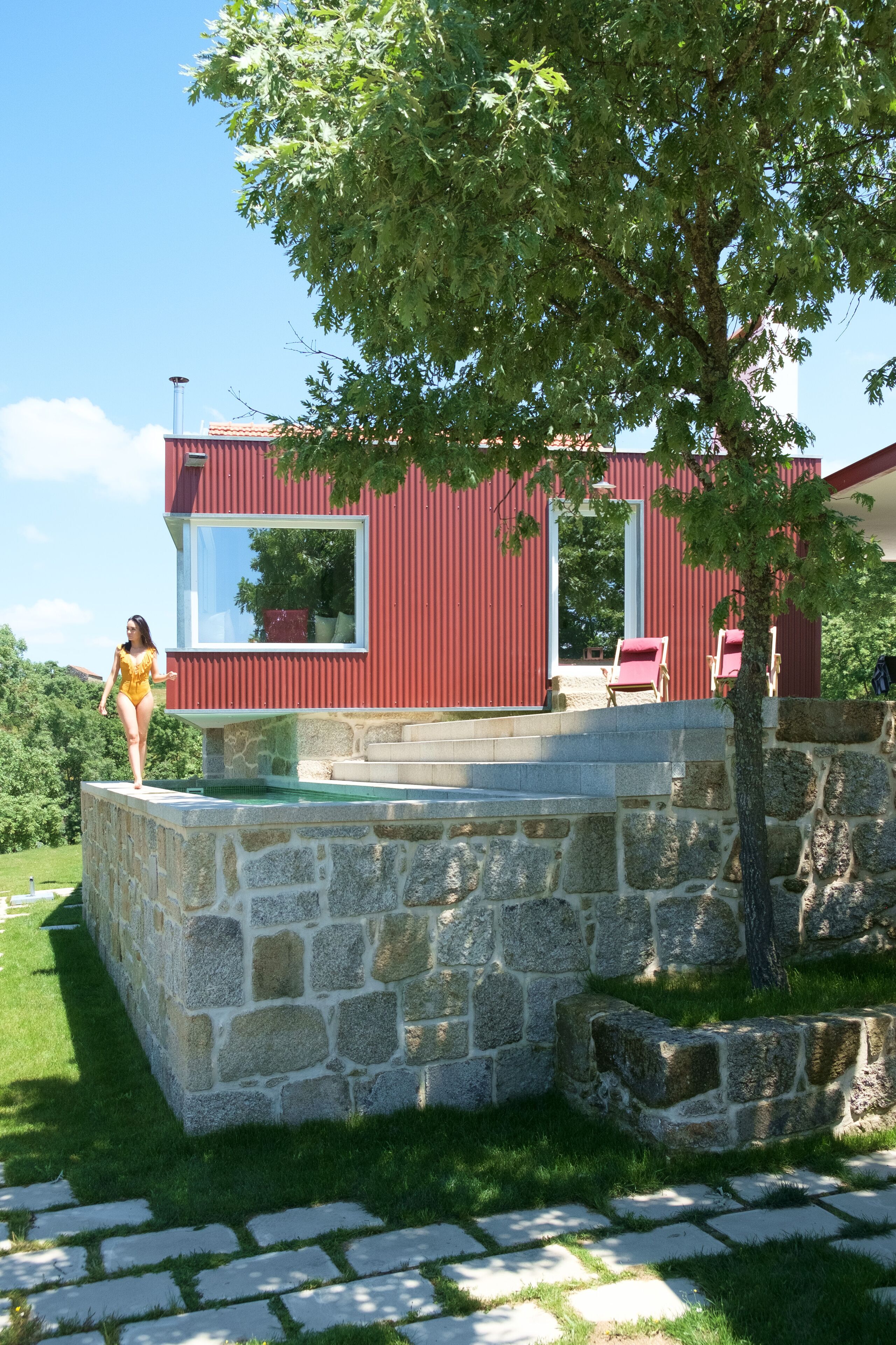 Casa premium, 2 quartos, piscina particular (Lareira) | Vista para a montanha