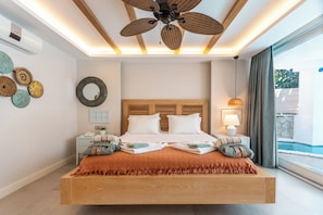 Garden Room, Private Pool,Garden View | Lençóis de algodão egípcio, roupa de alta qualidade, edredões de penas 