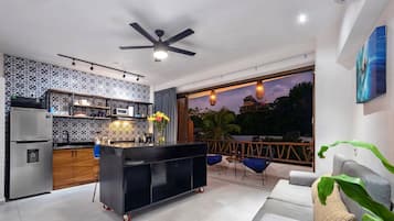 Apartamento | 1 quarto, cofres nos quartos, escrivaninha, cortinas blackout
