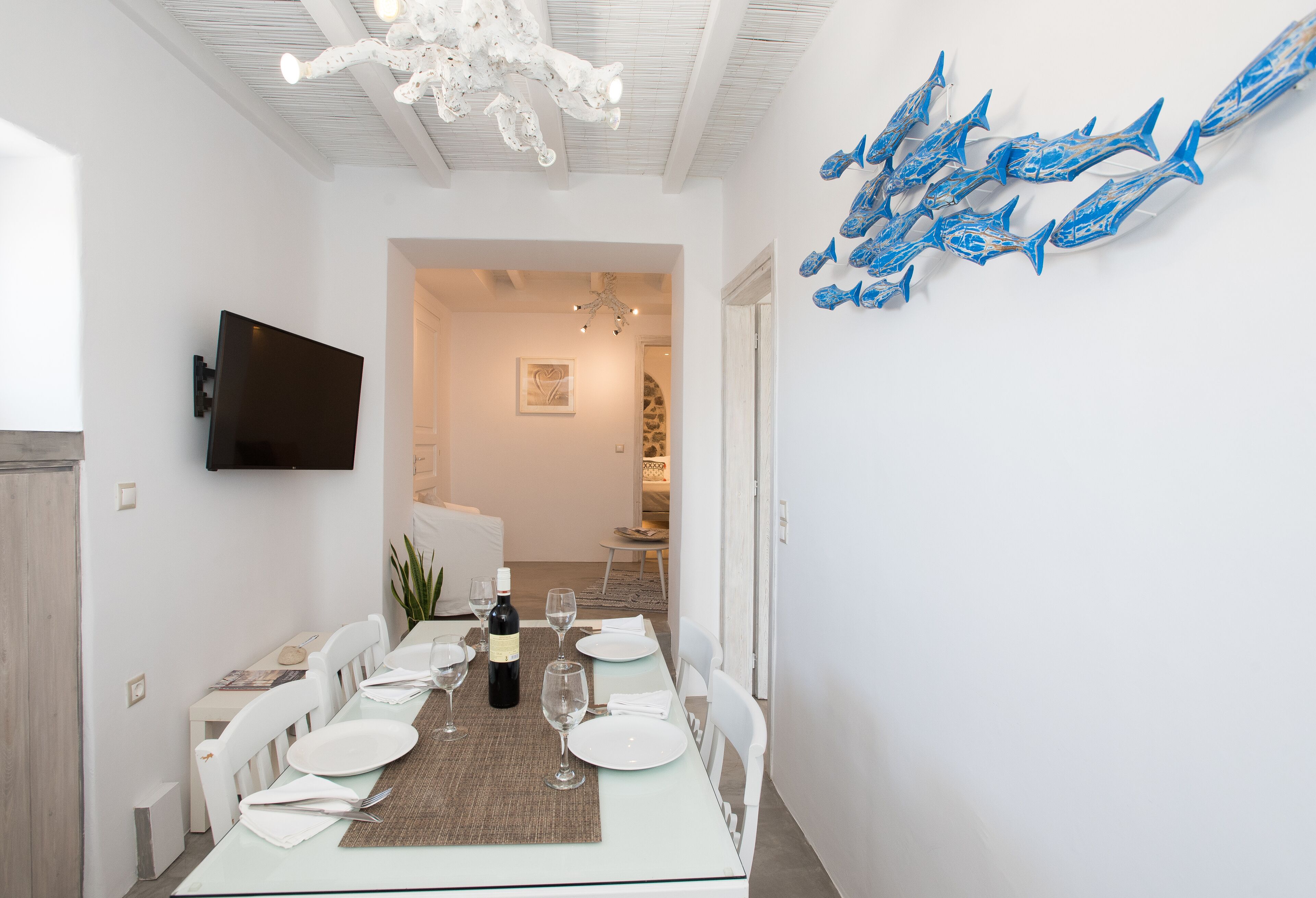 Apartamento luxo, 2 quartos, piscina particular, vista para a cidade | Sala de jantar