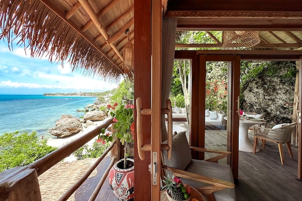 Quarto lua de mel, 1 quarto, vista para o mar | Roupas de cama de algodão egípcio, roupas de cama premium