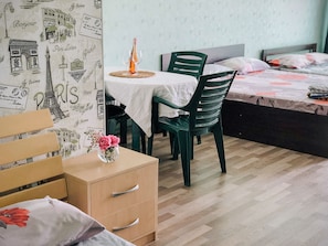 Quarto Quádruplo Familiar, 1 quarto | Roupa de alta qualidade, camas de colchão viscoelástico