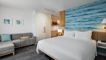 Estúdio, 1 cama king-size e sofá-cama, não fumadores | 1 quarto, secretária, secretária adequada para computadores portáteis