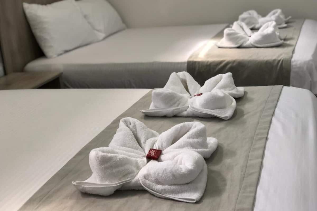 Quarto quádruplo standard | Wi-Fi de cortesia, roupa de cama