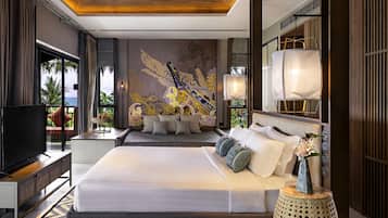 Suíte luxo, 1 cama King e sofá-cama | Roupas de cama premium, frigobar, individualmente decorados