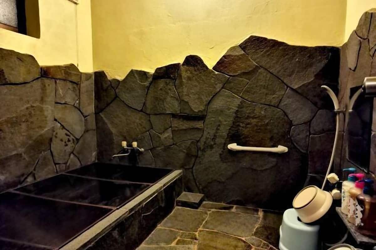 Casa de banho | Um secador de cabelo, chinelos, toalhas fornecidas