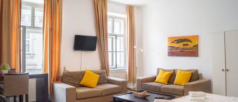 Apartamento básico | 1 quarto, Wi-Fi de cortesia, roupa de cama