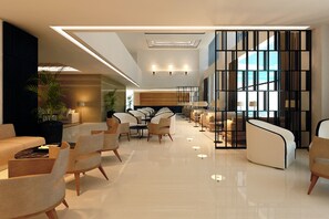 Área de estar no saguão