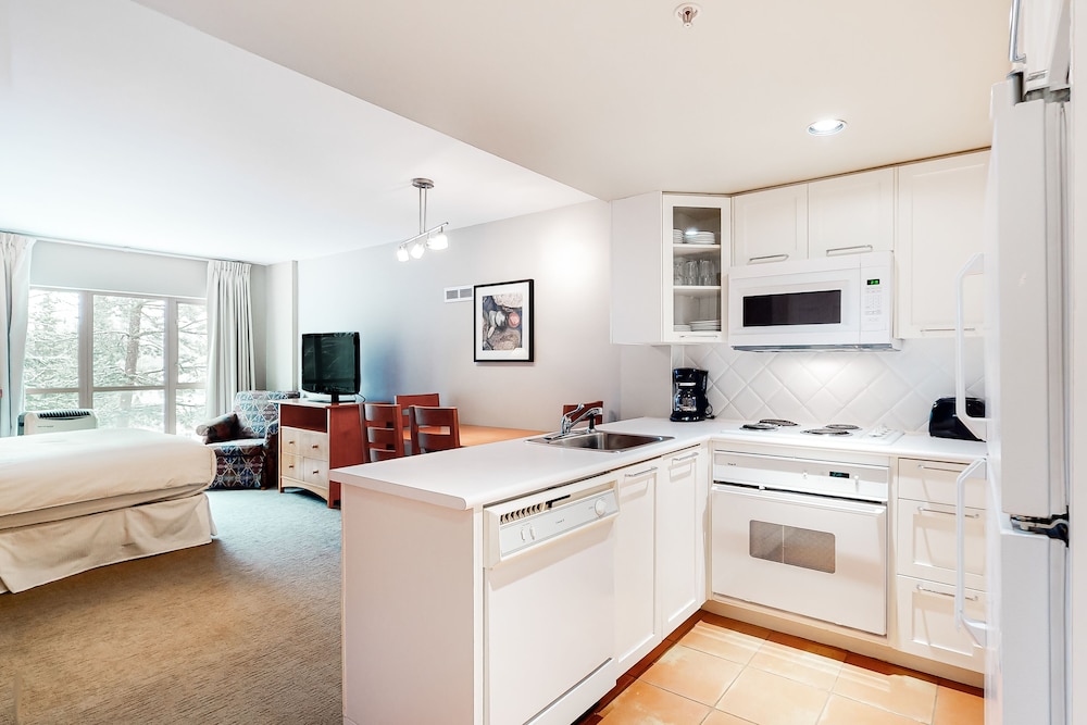 Lovely Third-floor Studio With Fireplace & Mountain View - Walk To Lifts - Whistler