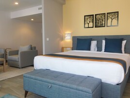 Suite Premium | Roupa de alta qualidade, minibar, cofre no quarto, secretária 