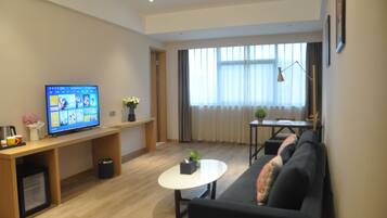 Suíte empresarial | Cofres nos quartos, cortinas blackout, ferros/tábuas de passar roupa