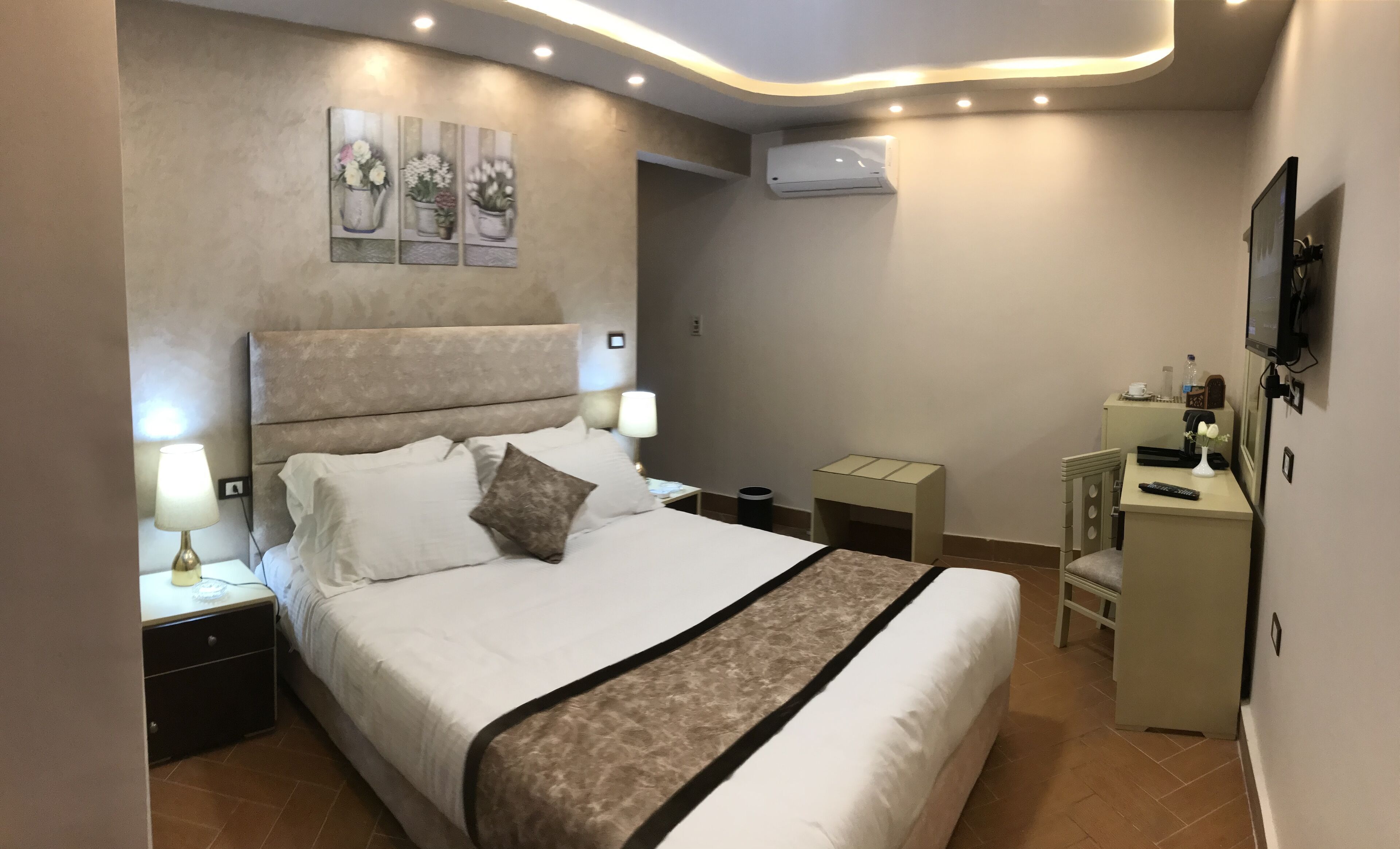 Lençóis de algodão egípcio, roupa de alta qualidade, minibar 