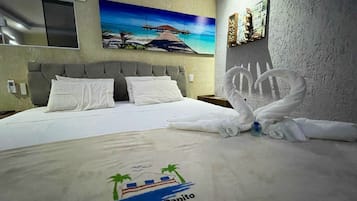 Quarto Duplo Presidencial, 1 cama king-size | Lençóis de algodão egípcio, roupa de alta qualidade