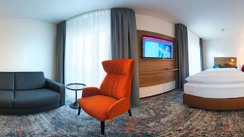 Roupas de cama premium, edredons de pluma, frigobar, cofres nos quartos