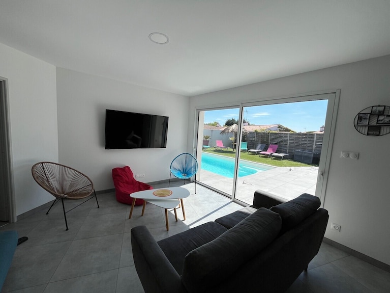 Villa 9 Personnes Avec Piscine Chauffée Bord De Mer 4 éToiles - Plage de Saint-Gilles-Croix-de-Vie