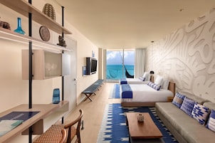 Suíte luxo, 1 quarto, de frente para o oceano | Roupas de cama premium, frigobar, cofres nos quartos, escrivaninha