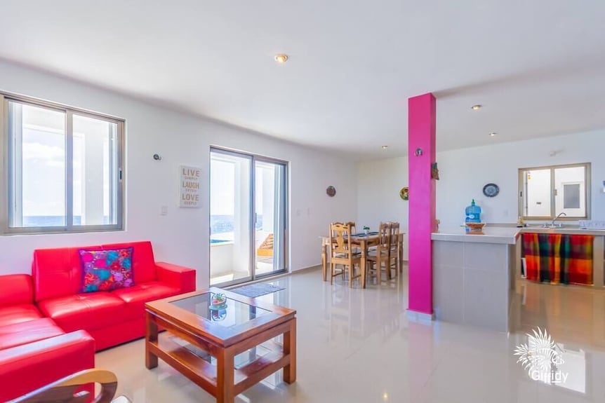 Casa Perla Suite 1 A 2 Bdrm Caribbean Oceanfront Condo W/ Dipping Pool - Isla Mujeres