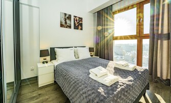 Apartamento panorâmico, 1 quarto, vista para o mar (1) | Roupas de cama premium, individualmente decorados