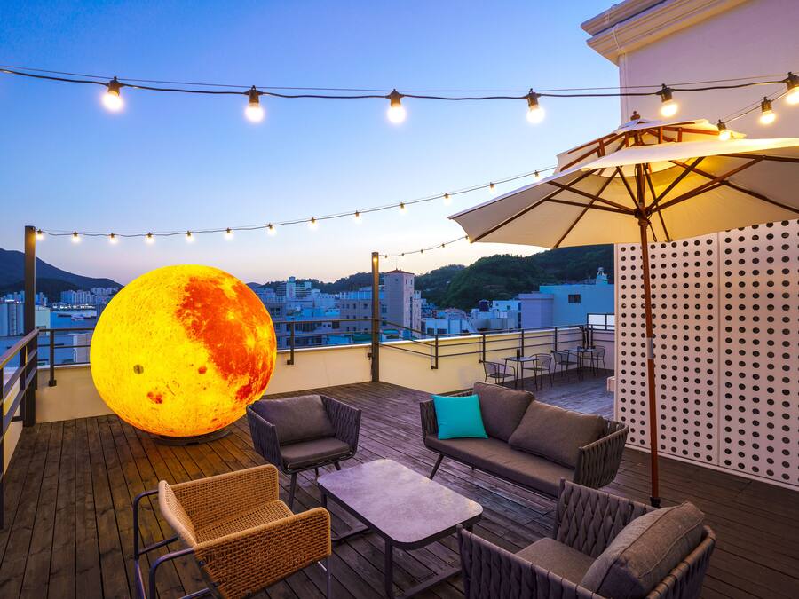 Terraço no piso superior