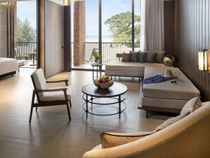 Suite Presidencial, 1 cama king-size, vista para o mar | Minibar, cofre no quarto, com decoração personalizada 