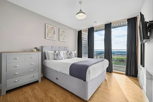 Apartamento Cidade, 1 cama de casal, Vista para a cidade | 1 quarto, roupa de alta qualidade, com decoração personalizada 