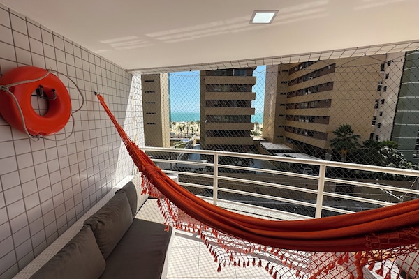 Apartamento Familiar, 2 casas de banho, vista para o mar | Terraço/pátio interior