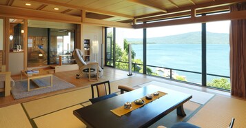 Suíte luxo, vista para o lago (UMI no ZA, private hot spring) | Roupas de cama premium, frigobar (abastecido com itens grátis)