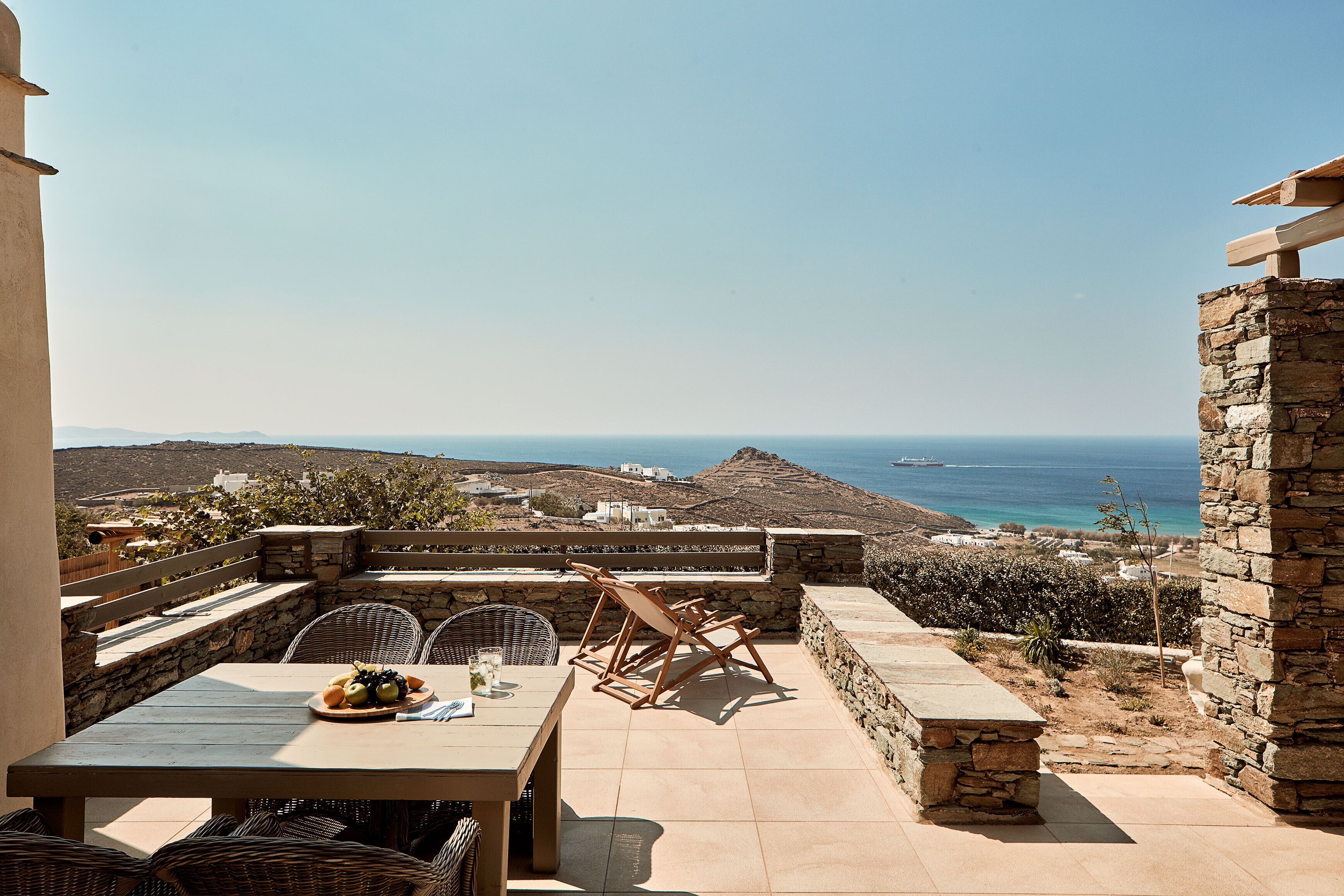 Villa de Luxo, 4 quartos, piscina privativa, vista para o mar | Terraço/pátio interior