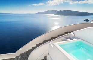 Villa, banheira de hidromassagem, vista para o mar (Full Moon Villa  Outdoor Plunge Pool) | Terraço/pátio interior