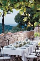 Espaço exterior para banquetes