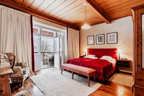 Quarto Duplo Superior, varanda | Lençóis de algodão egípcio, roupa de alta qualidade 