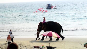Na praia