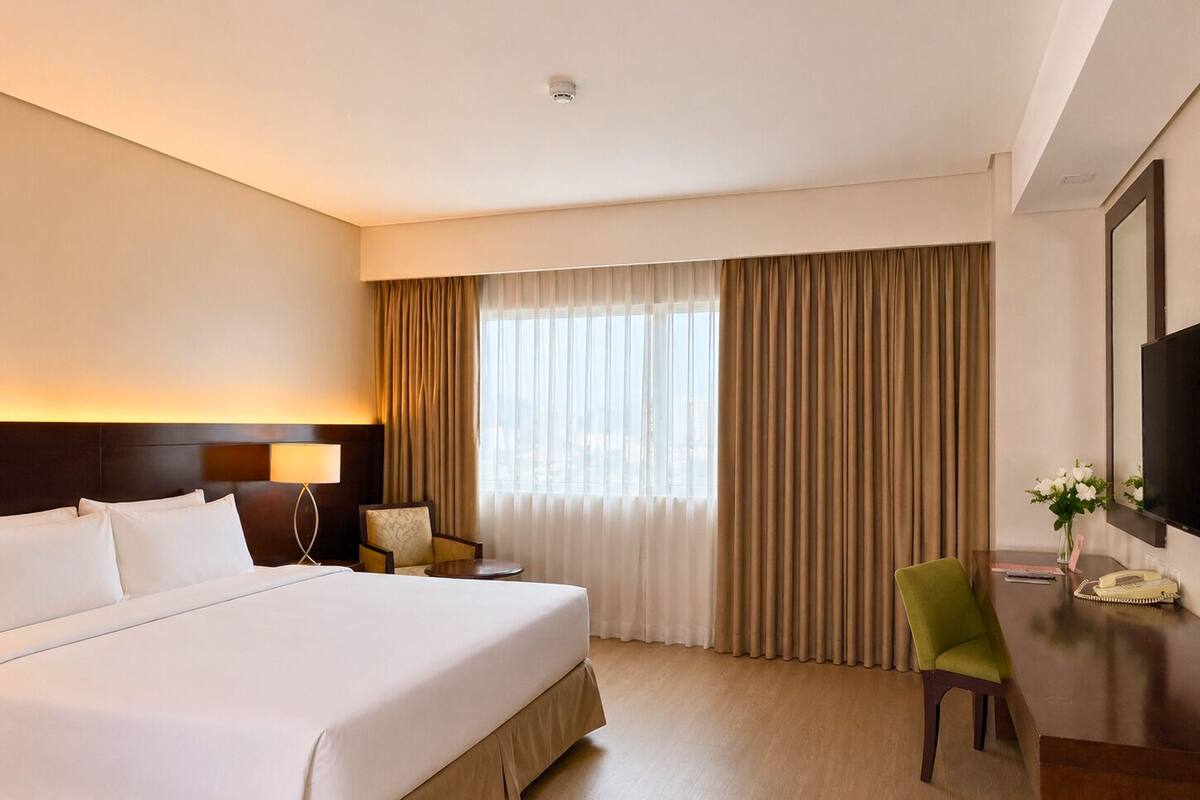 Quarto luxo, 1 cama King | Roupas de cama premium