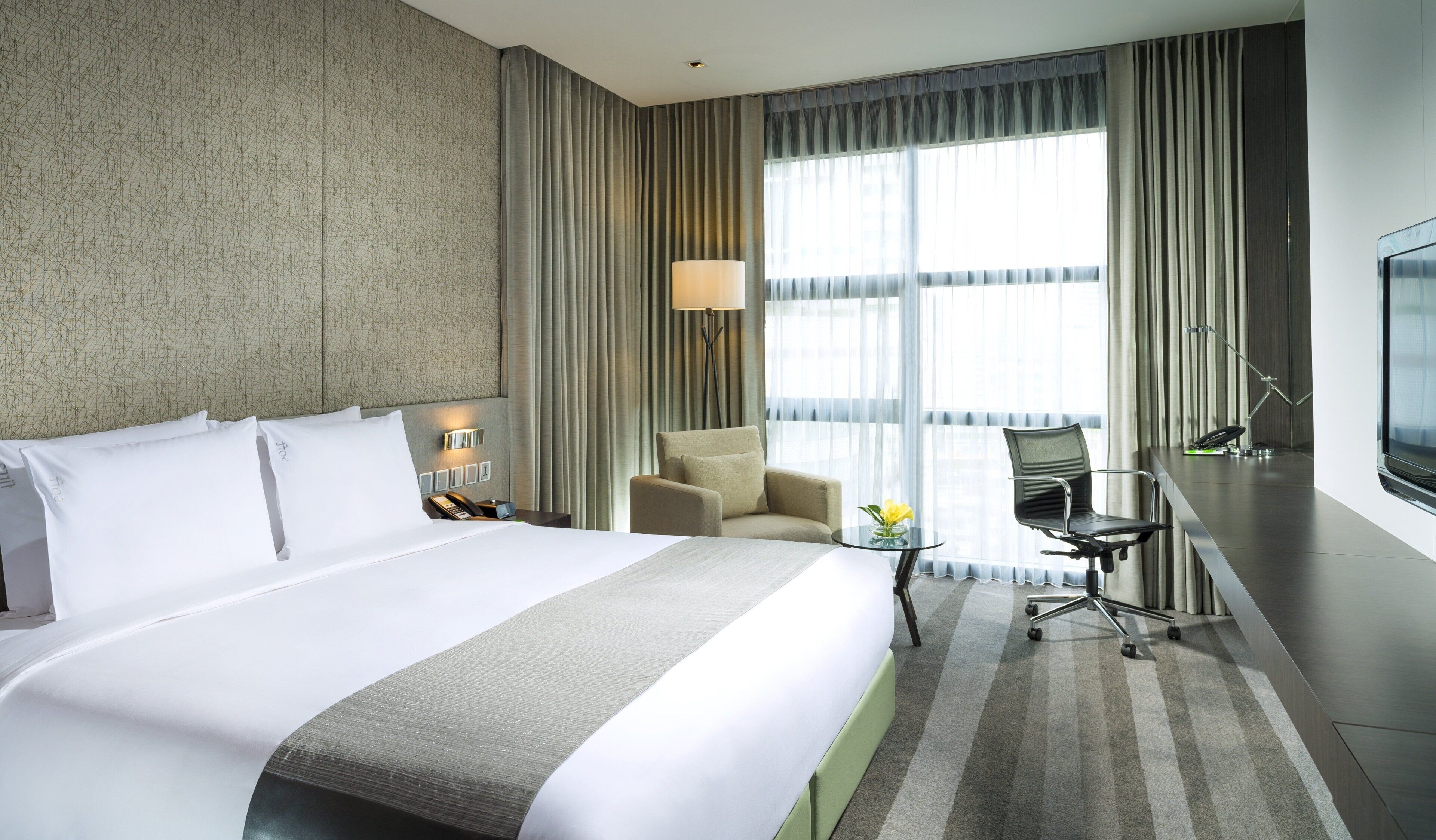 1 quarto, roupa de alta qualidade, camas de colchão pillowtop, minibar 